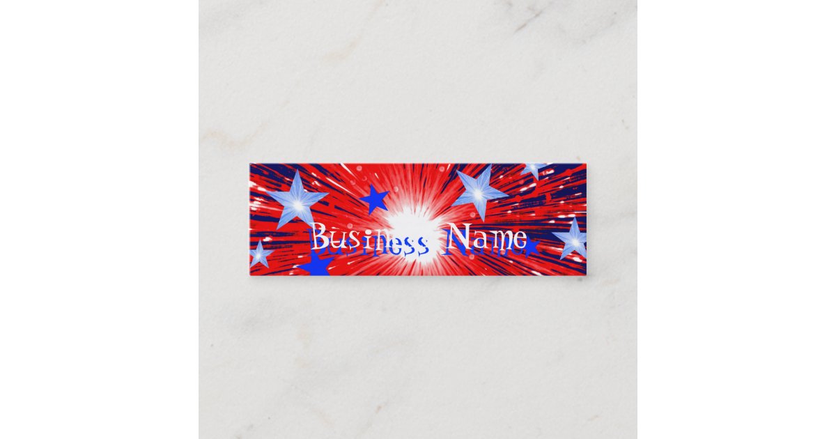 Firework business card template skinny | Zazzle