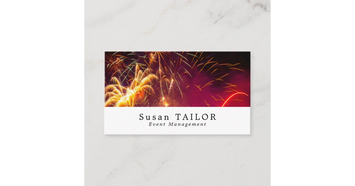 Firework Display, Event Planner Business Card | Zazzle