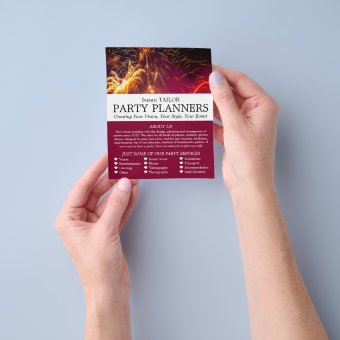 Firework Display, Party Event Planner Advertising Flyer | Zazzle