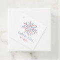 Firework Fourth of July Birthday Favor Tags | Zazzle