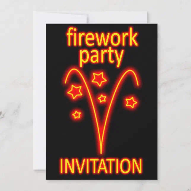 firework party invitation | Zazzle