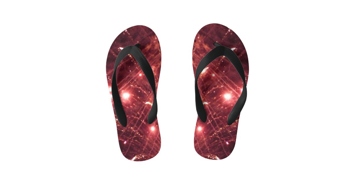 Fireworks 3 toddler flip flops | Zazzle