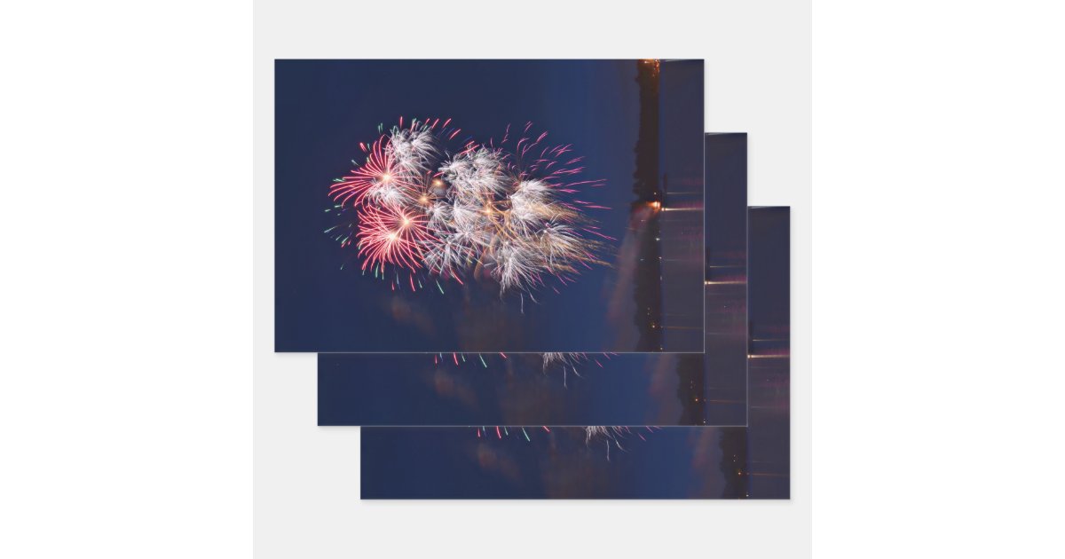 Fireworks 4th Of July Independence Day Wrapping Paper Sheets | Zazzle