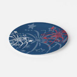 Fireworks 4th of July Party Paper Plate | Zazzle