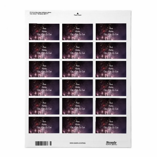 Fireworks Address Labels | Zazzle