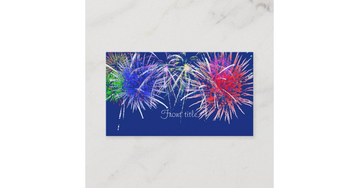Fireworks Background Business Card | Zazzle