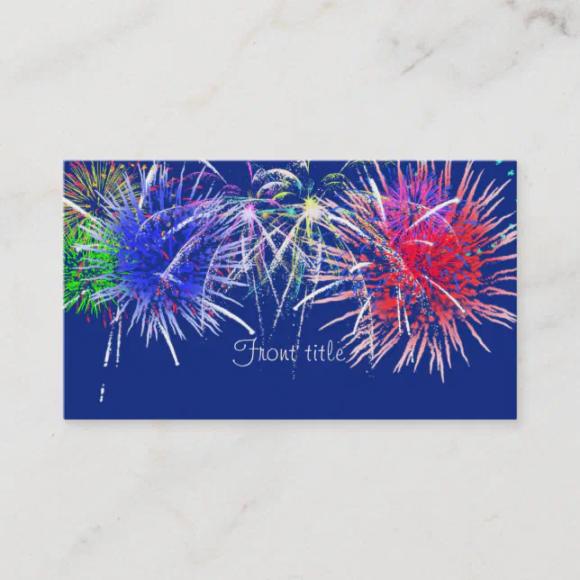 Fireworks Background Business Card | Zazzle