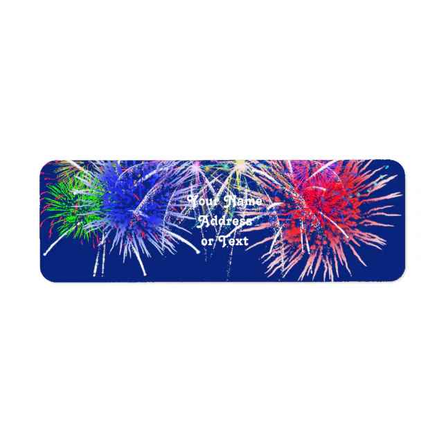 Fireworks Background Label | Zazzle