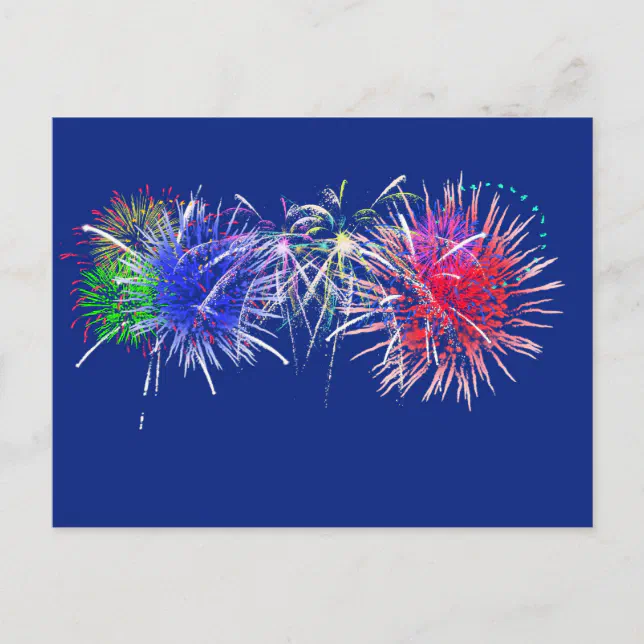 Fireworks Background Postcard | Zazzle