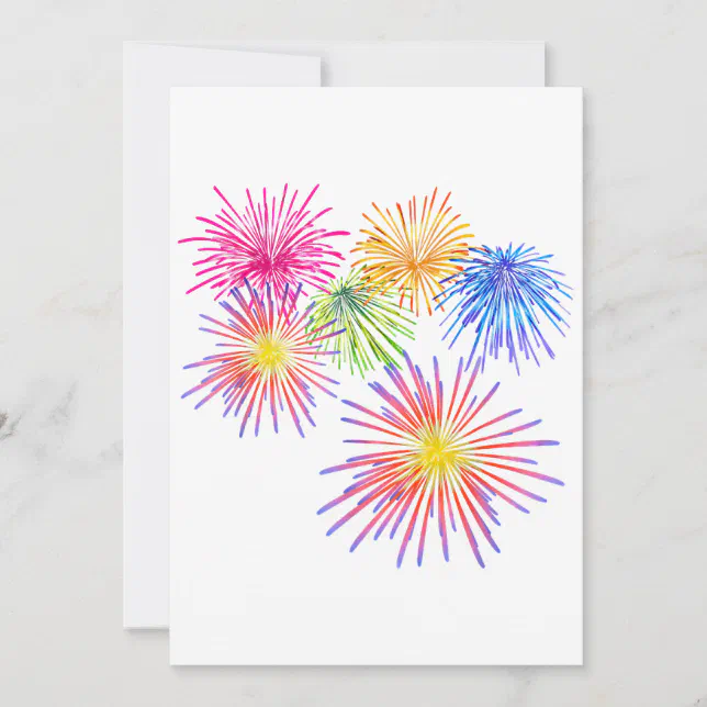 Fireworks Big Party Celebration Firecrackers Invitation | Zazzle