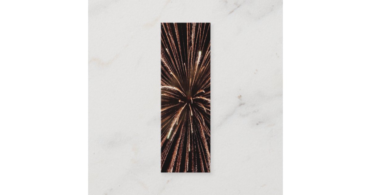 Fireworks bookmark business card | Zazzle