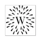 Fireworks Burst Center Single Initial Monogram #3 Self-inking Stamp ...