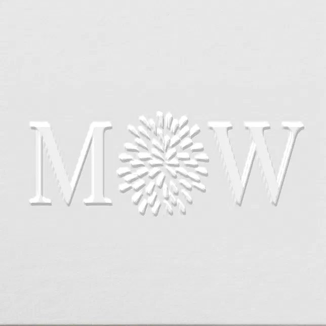 Fireworks Burst Couple Wedding 2 Initial Monogram Embosser | Zazzle