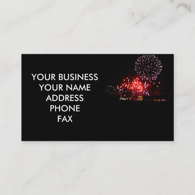 FIREWORKS BUSINESS CARD | Zazzle