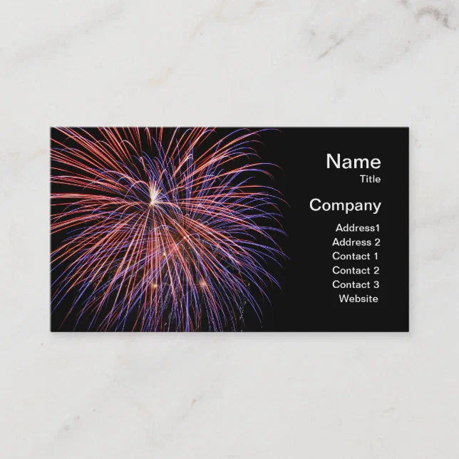 Fireworks Business Card | Zazzle