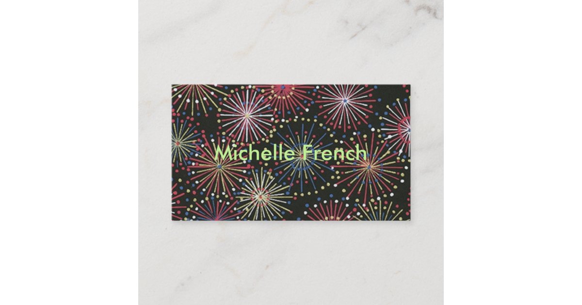 Fireworks Business Card | Zazzle