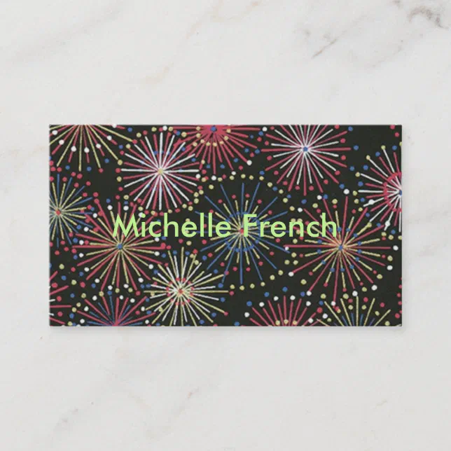 Fireworks Business Card | Zazzle
