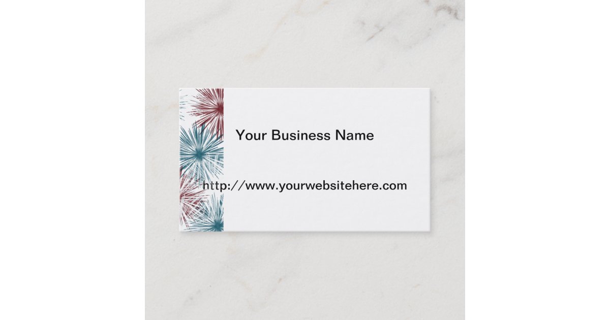 Fireworks Business Card | Zazzle