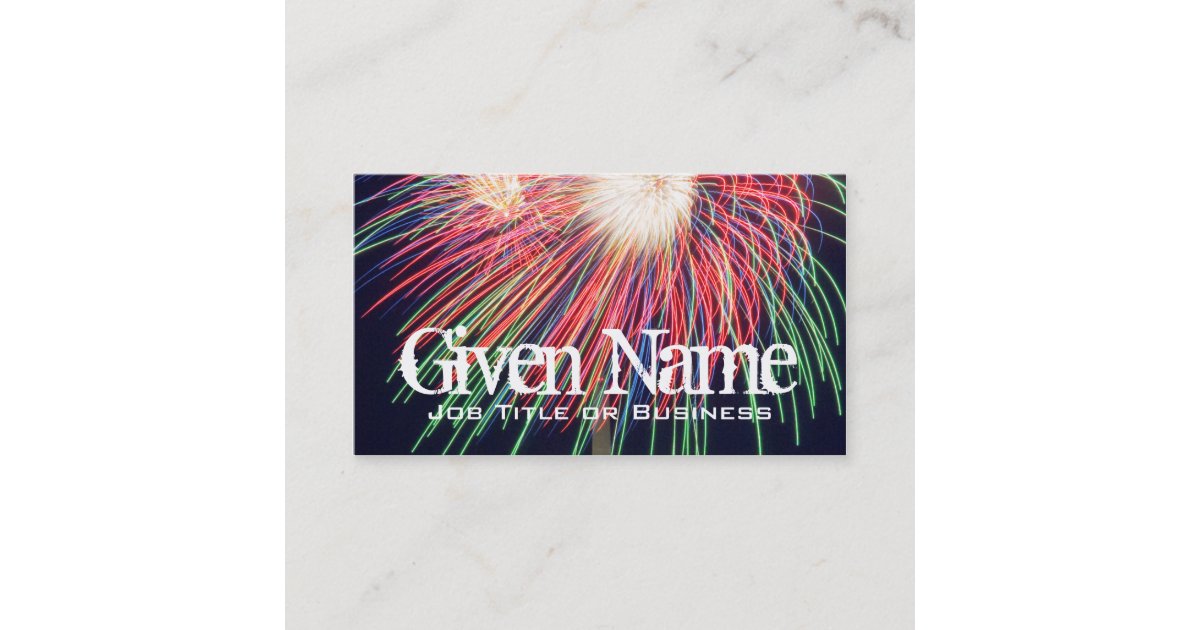 Fireworks Business Card | Zazzle