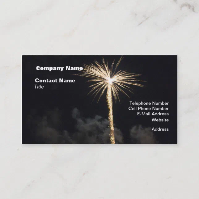 Fireworks Celebration at Night Business Card | Zazzle