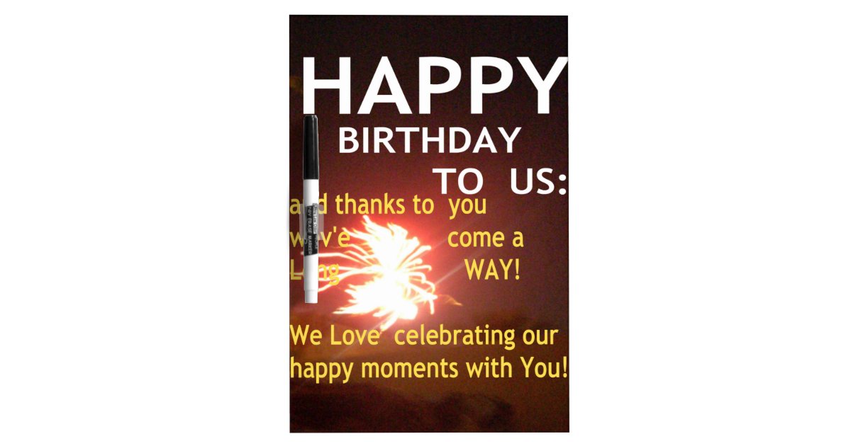 Fireworks Celebration with Thank You Message Dry-Erase Board | Zazzle