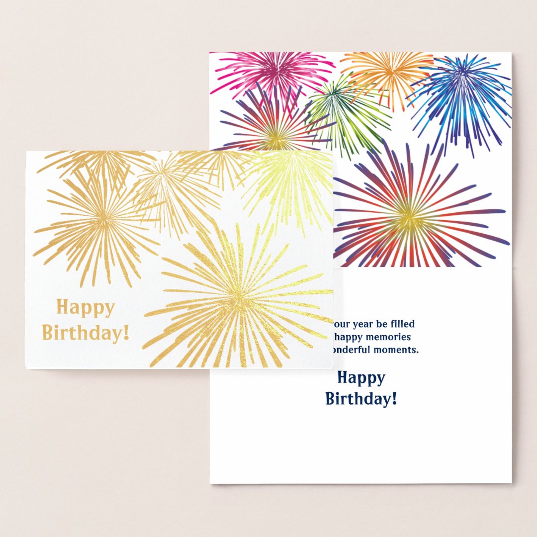 Fireworks Design Birthday Card | Zazzle