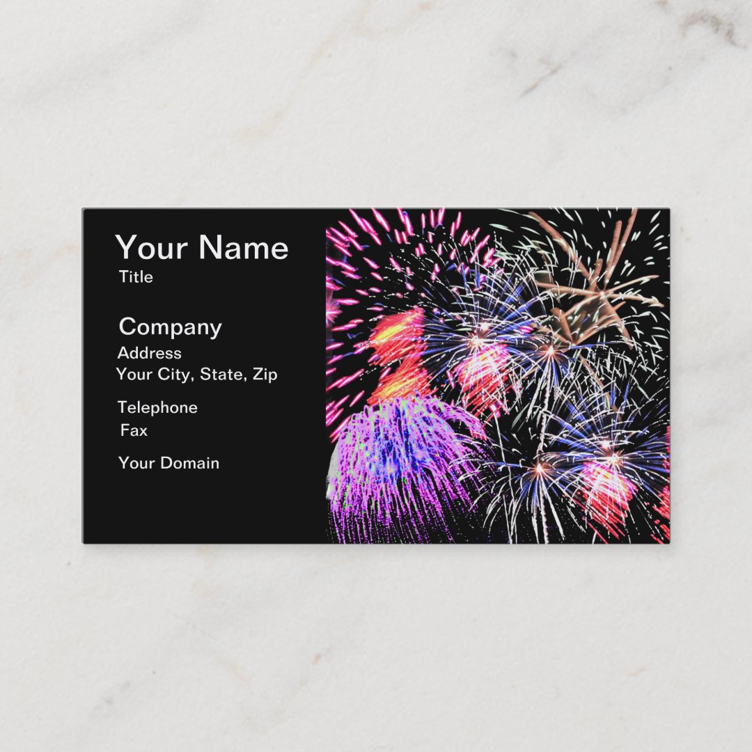 Fireworks Display Business Card | Zazzle