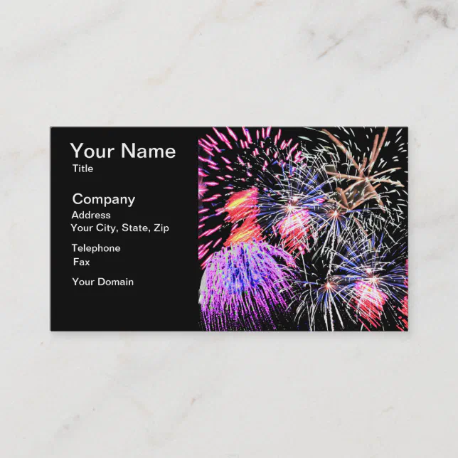 Fireworks Display Business Card | Zazzle