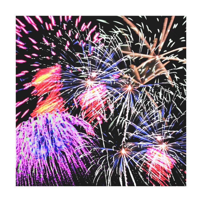 Fireworks Display Canvas Print | Zazzle.com