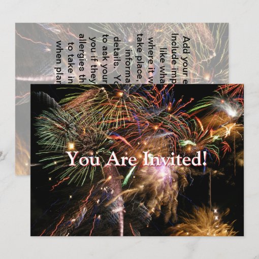 Fireworks Display Invitation | Zazzle