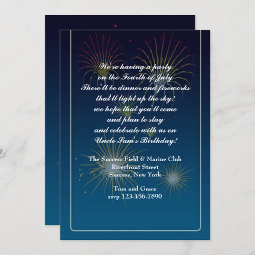 Fireworks Display Invitation | Zazzle