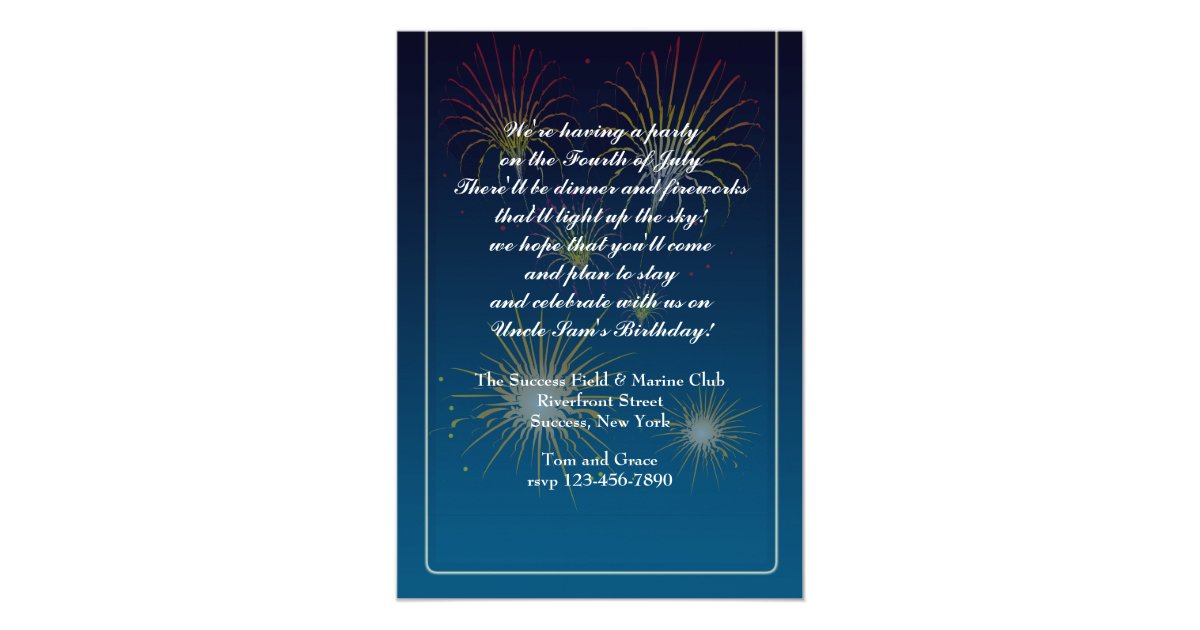 Fireworks Display Invitation | Zazzle.com