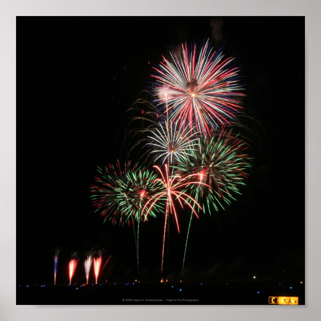 Fireworks Display Poster | Zazzle