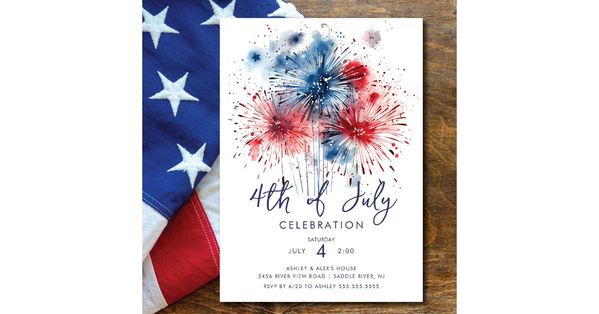Fireworks Extravaganza 4th of July Invitation | Zazzle