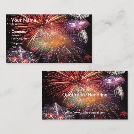 Fireworks Finale Business Card | Zazzle