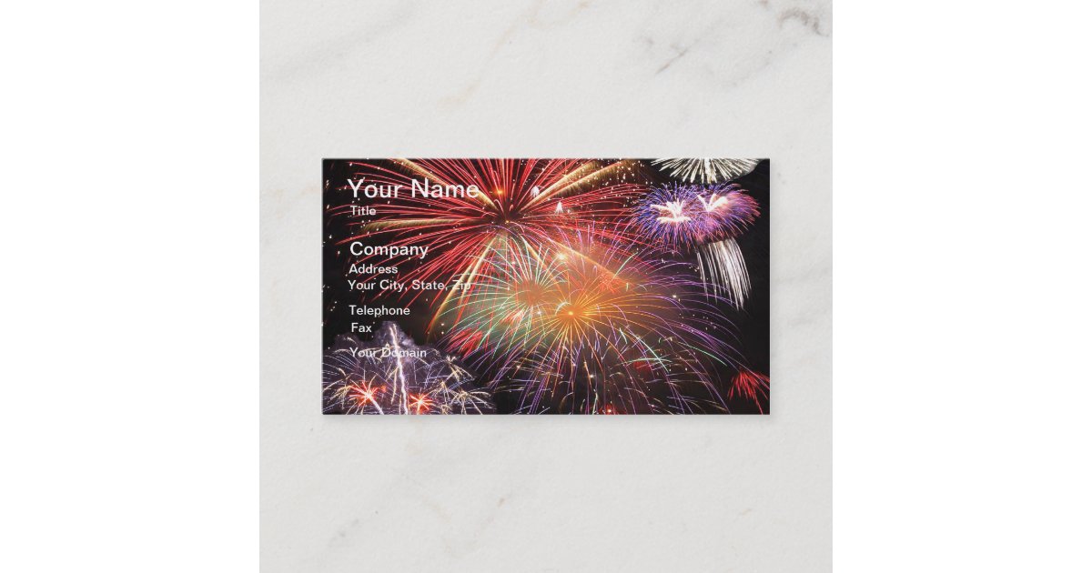 Fireworks Finale Business Card | Zazzle