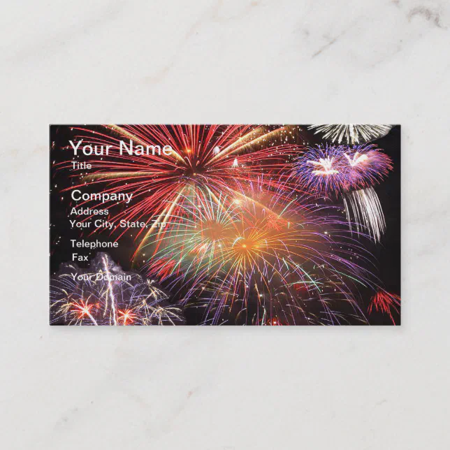 Fireworks Finale Business Card | Zazzle