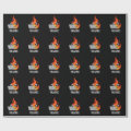 Fireworks Funny Fire Flame Pun Dark BG Wrapping Paper | Zazzle