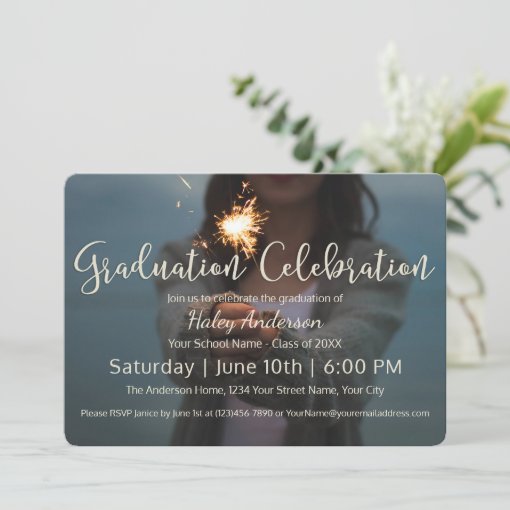 Fireworks Graduation Celebration Invitation | Zazzle