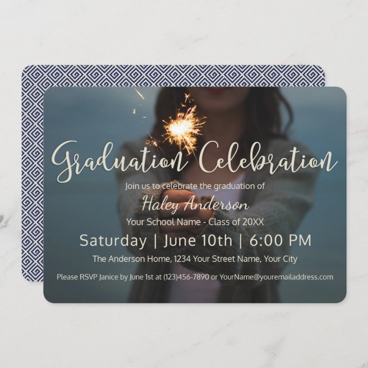 Fireworks Graduation Celebration Invitation | Zazzle