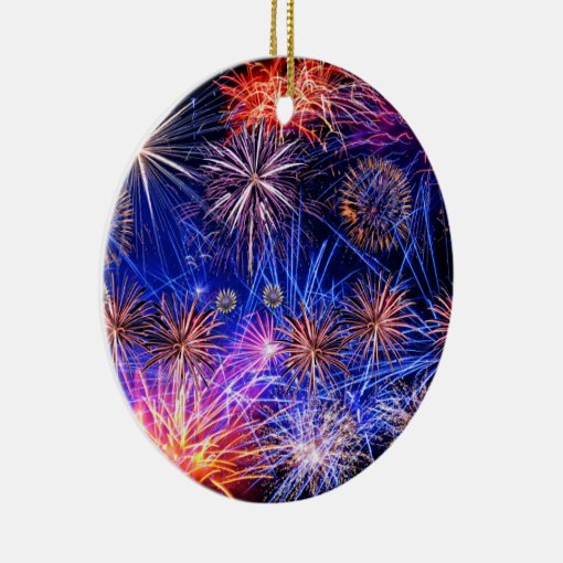 Fireworks image for Circle Ornament | Zazzle