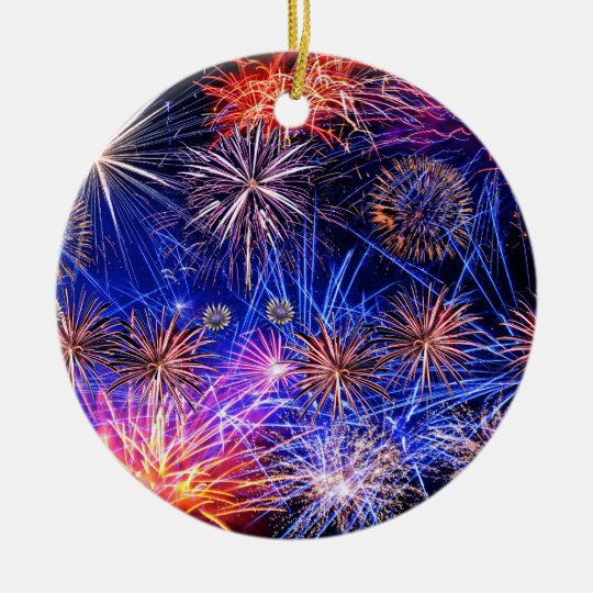 Fireworks image for Circle Ornament | Zazzle.com
