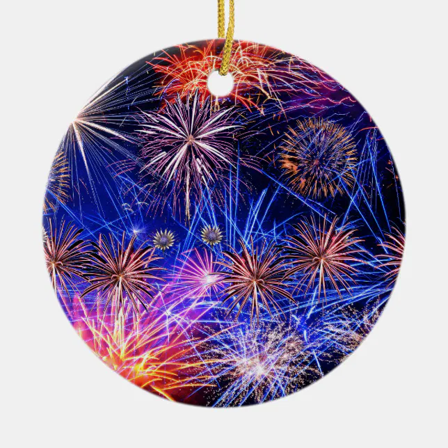 Fireworks image for Circle Ornament | Zazzle
