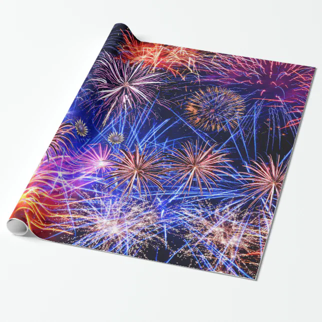 Fireworks image for Glossy Wrapping Paper | Zazzle