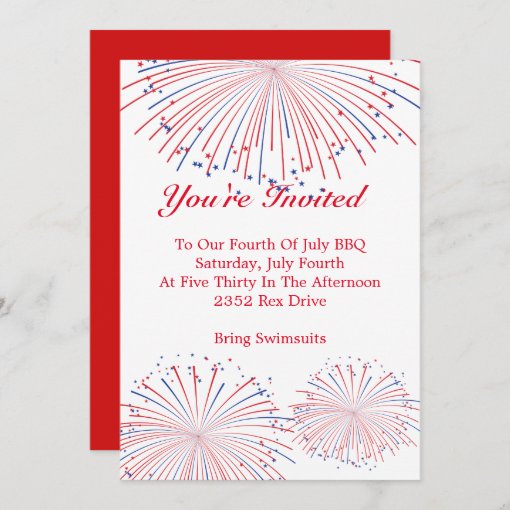 Fireworks Invitation | Zazzle