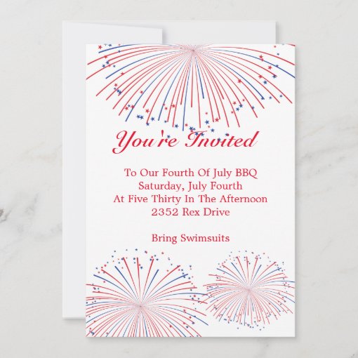 Fireworks Invitation | Zazzle