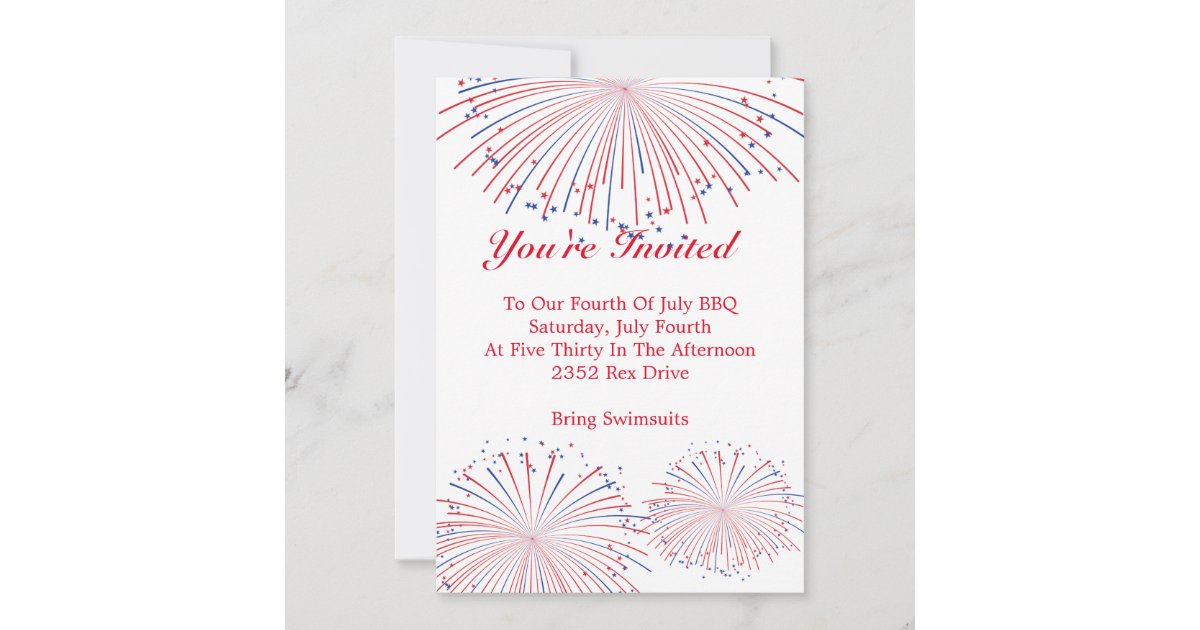 Fireworks Invitation | Zazzle