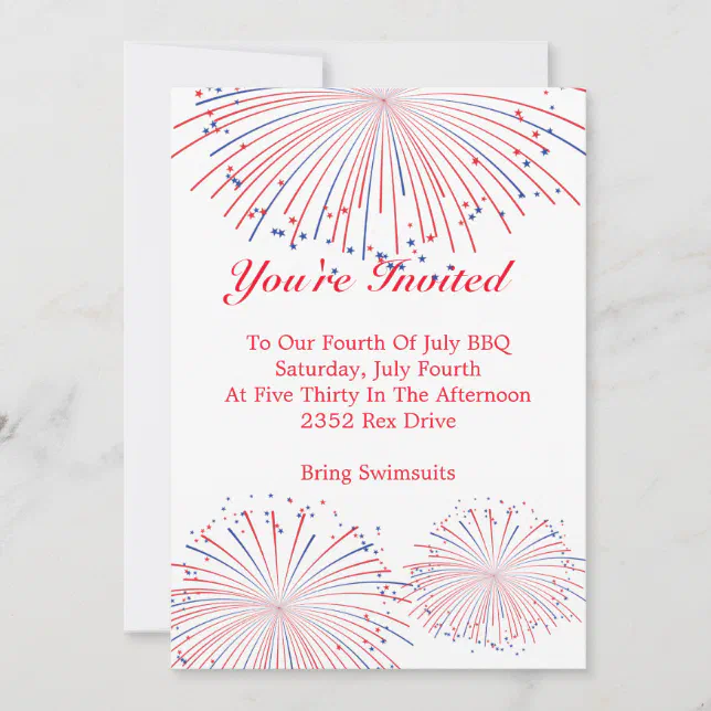 Fireworks Invitation | Zazzle