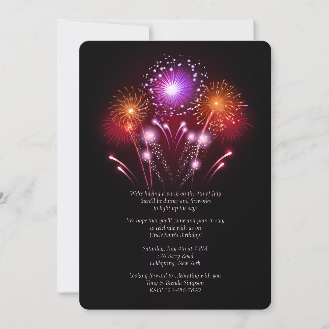 Fireworks Invitation | Zazzle