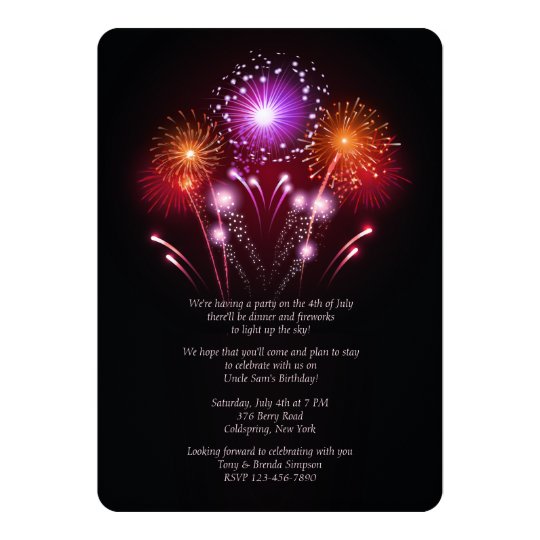 Fireworks Invitation | Zazzle.com